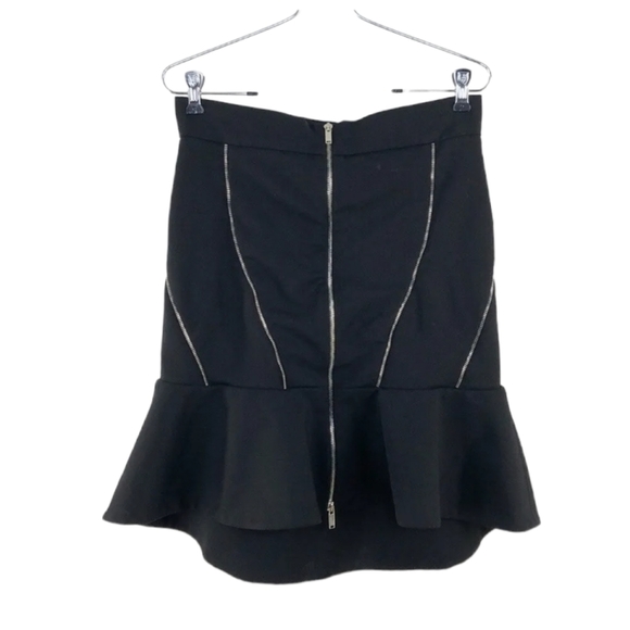 Zara | Skirts | Zara Black Full Front Zip Skirt | Poshmark